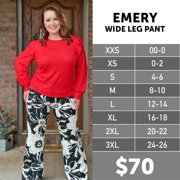 LuLaRoe | Pants & Jumpsuits | Nwt Lularoe Emery Wide Leg Pants | Poshmark